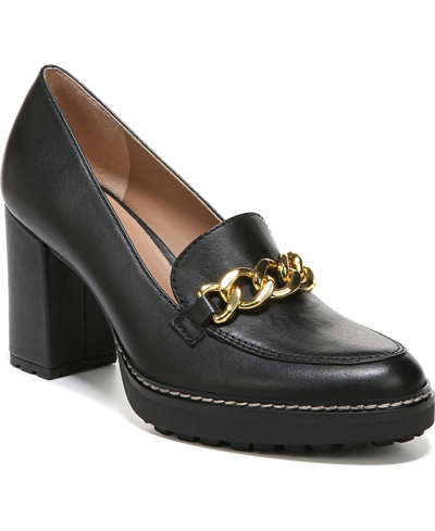 Naturalizer Callie-moc High-heel Loafers In Black Leather | ModeSens