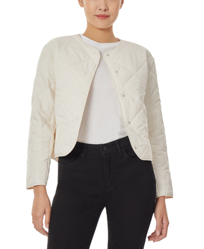 Jones New York Quilted Jacket In White | ModeSens
