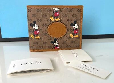 Pre-owned Gucci Mickey Mouse Disney X Men's Bifold Wallet 602547 In ...