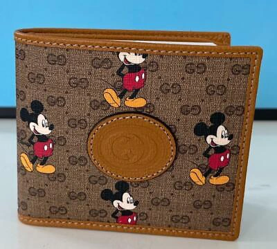 Pre-owned Gucci Mickey Mouse Disney X Men's Bifold Wallet 602547 In ...