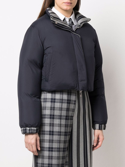 Thom Browne Reversible Overstuffed Puffer Jacket In Blue | ModeSens