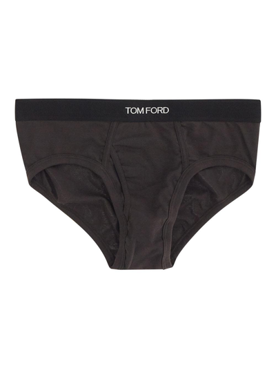 Tom Ford Underwear Ebony Logo Boxer In Black Modesens