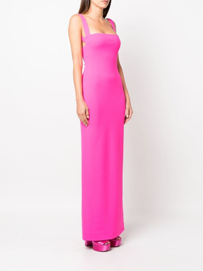 Solace London Pink Joni Square Neck Sleeveless Maxi Dress | ModeSens