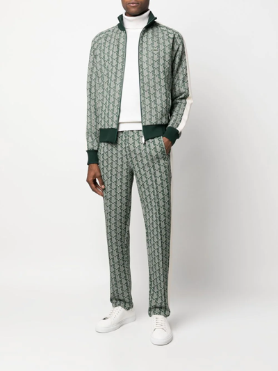 Lacoste Mens Monogram Full Zip Tracksuit Top In In Green | ModeSens