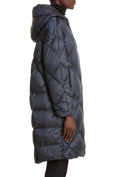 Max Mara Trefe Diamond Quilted Puffer Coat In Blu Notte | ModeSens