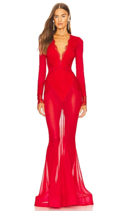 Michael costello red dress store