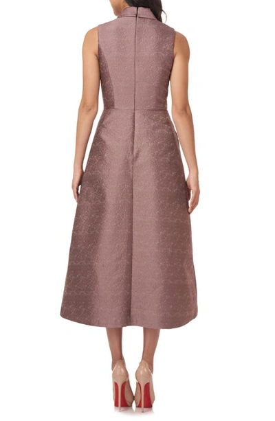Kay Unger Wendy Shawl Collar Jacquard Midi Dress In Wood Rose | ModeSens Kay Unger Wendy Shawl Collar Jacquard Midi Dress In Wood Rose | ModeSens