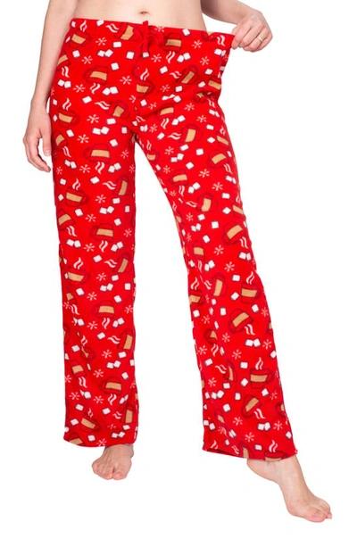 Blis Hot Chocolate Fleece Pajama Pants In Red | ModeSens