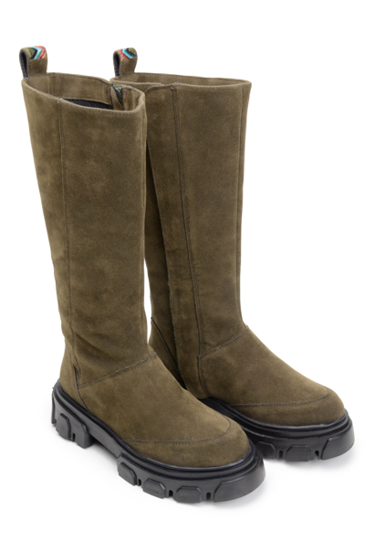 Farm Rio Army Green Suede Tall Shaft Boot | ModeSens