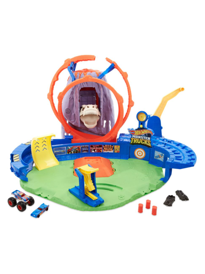 Hot Wheels Monster Trucks T-rex Volcano Arena In Metal | ModeSens