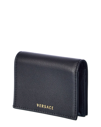 Versace La Medusa Leather Coin Purse In Black | ModeSens