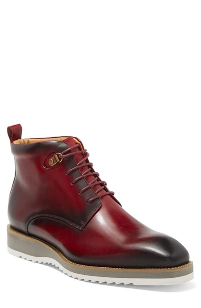 Maison Forte Citadel Leather Boot In Burgundy | ModeSens