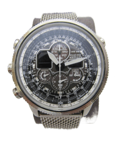 Pre-owned Citizen Promaster Navihawk A-t Chrono Jy8030-83e Stainless ...