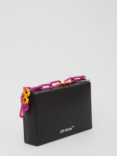 Off-white Block Pouch Quote Clutch Bag In Black/white | ModeSens