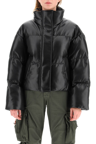 Stand Studio Tatum Faux Leather Puffer Jacket In Black | ModeSens