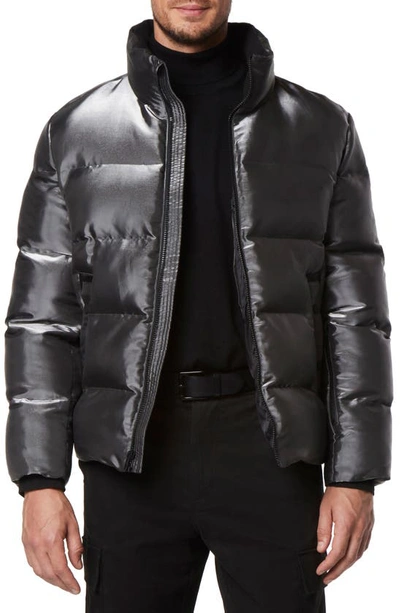 Andrew Marc Gallium Liquid Metal Quilted Jacket In Grey | ModeSens