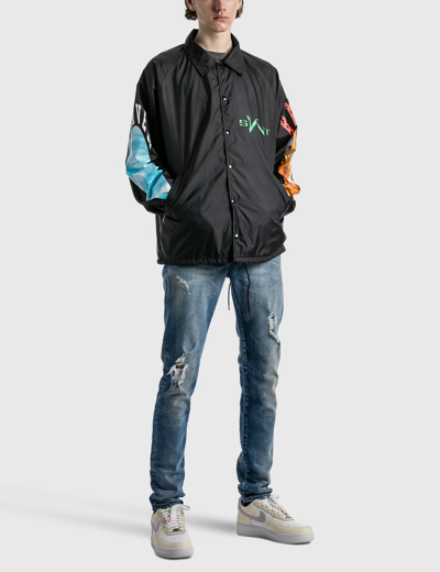 Saint Michael X Vlone Skull Coach Jacket In Black | ModeSens