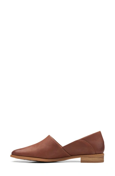 Clarks Pure Belle Slip-on Shoe In Dark Tan Leather | ModeSens