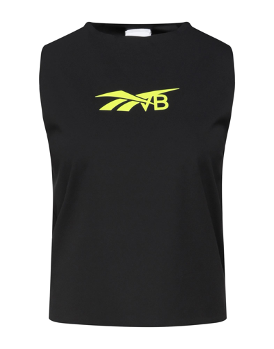 Victoria Beckham Logo-print Sleeveless Tank Top In Black | ModeSens