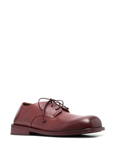 Marsèll Square-toe Derby Shoes In Red | ModeSens