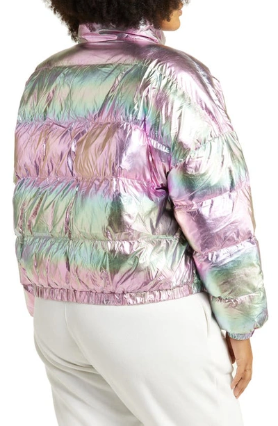 Bp. Holographic Puffer Jacket In Pink Multi Holographic | ModeSens