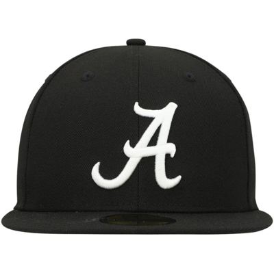 New Era Alabama Crimson Tide Black & White 59fifty Fitted Hat | ModeSens