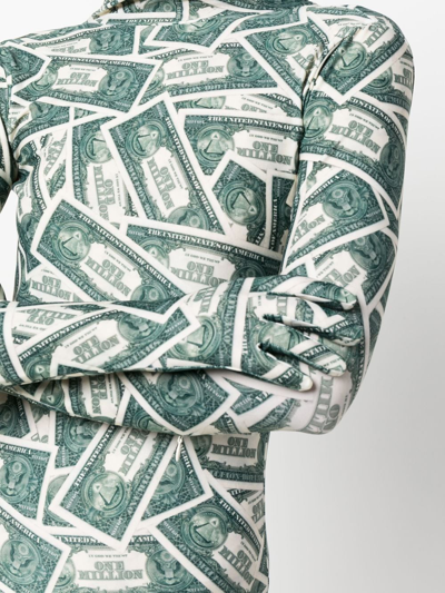 Vetements Money-print Full-body Jumpsuit In Neutrals | ModeSens