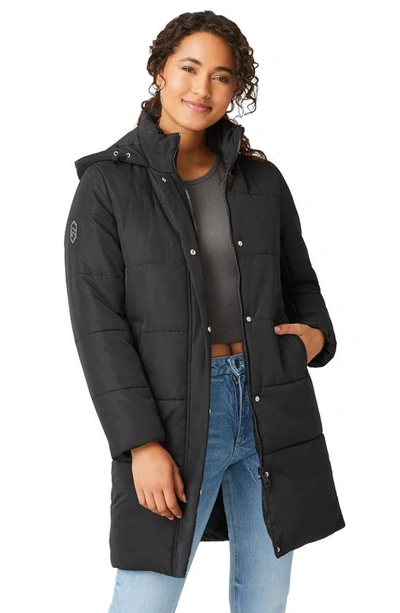 Free Country Free Cycle Long Puffer Jacket In Black | ModeSens