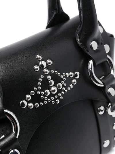 Vivienne Westwood Orb-plaque Leather Tote Bag In Black | ModeSens