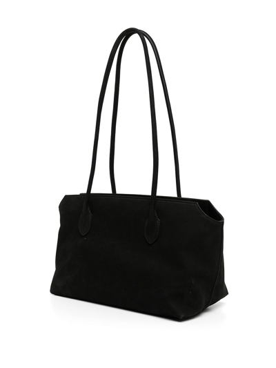 The Row Suede Rolled-handle Bag In Blpl | ModeSens