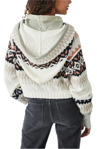 Free People Inverness Sweater Hoodie In Oatmeal Spice Combo | ModeSens