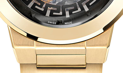 Versace Medusa Infinite Skeleton Dial Bracelet Watch, 40mm In Ip Yellow ...