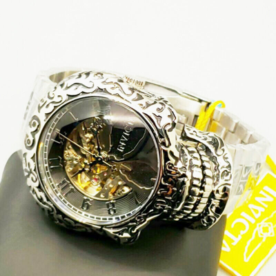 Pre-owned Invicta Artist Series 24 Jewel Automatic Silver Skull ...