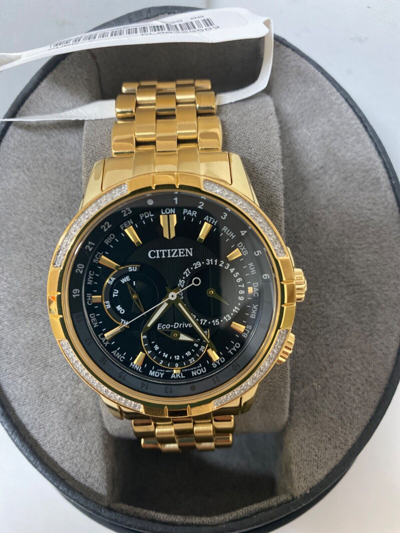 Pre-owned Citizen Eco-drive Calendrier 32 Diamond Accent Men's Bu2082 ...