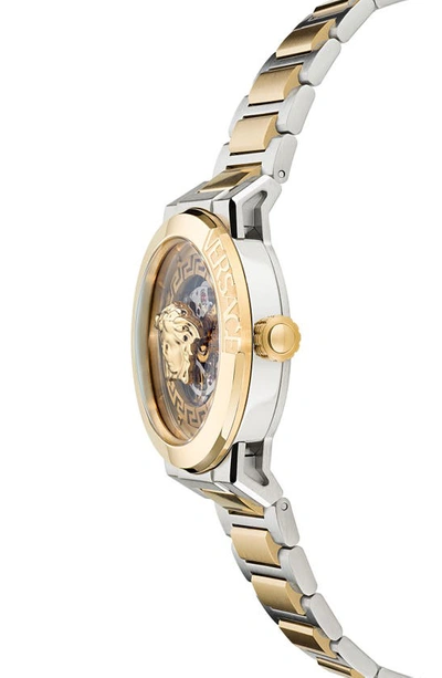 Versace Medusa Infinite Skeleton Dial Bracelet Watch, 40mm In Ip Yellow ...