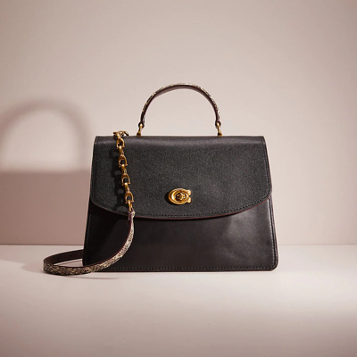 Coach Restored Parker Top Handle 32 In Colorblock With Snakeskin Detail ...
