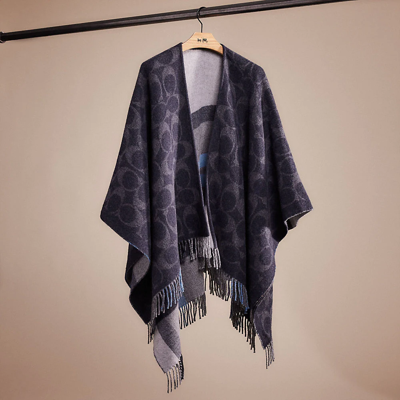 Coach Restored Reversible Signature Cape In Midnight Navy | ModeSens