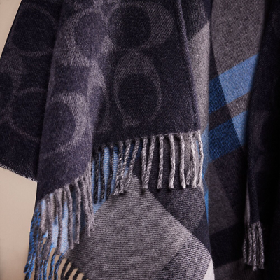 Coach Restored Reversible Signature Cape In Midnight Navy | ModeSens