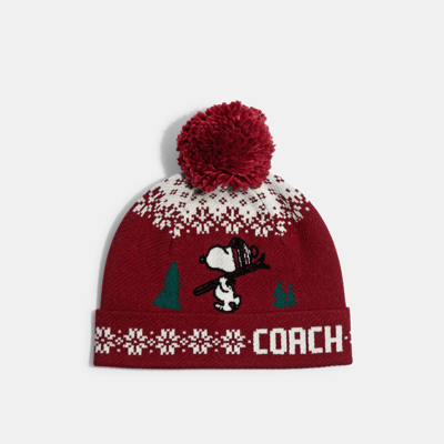 Coach Outlet Coach X Peanuts Beanie With Snoopy In Multi | ModeSens