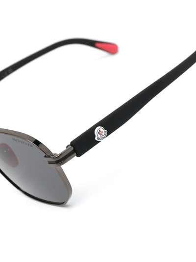 Moncler Round Pilot-frame Sunglasses In Black | ModeSens