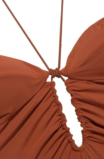Vix Swimwear Cutout One Piece Swimsuit In Camel Modesens