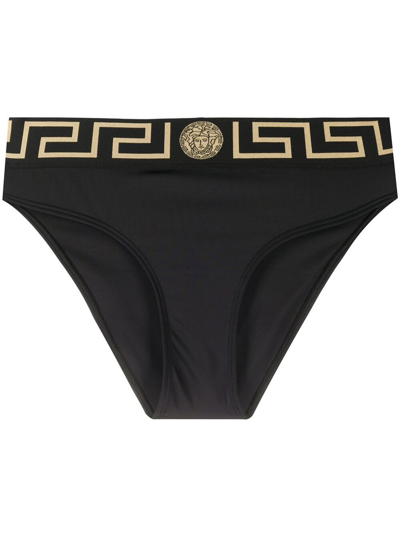 Versace Bikini Bottom Brief Lycra In Black | ModeSens