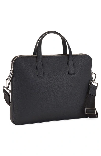 Hugo Boss Crosstown Leather Briefcase In Black | ModeSens