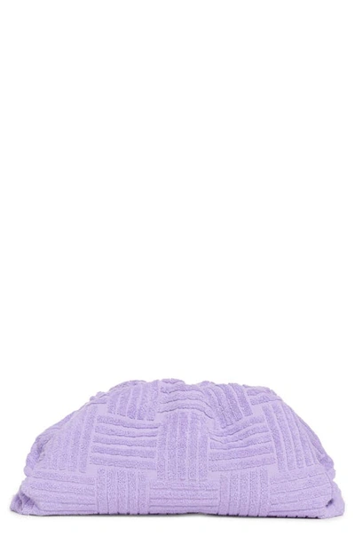 Bottega Veneta Pouch Cotton-terry Clutch In Purple | ModeSens