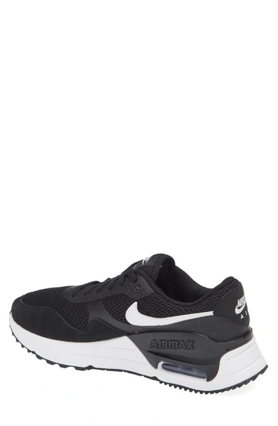 Nike Air Max System Sneakers In Triple Black In Black/white/wolf Grey ...