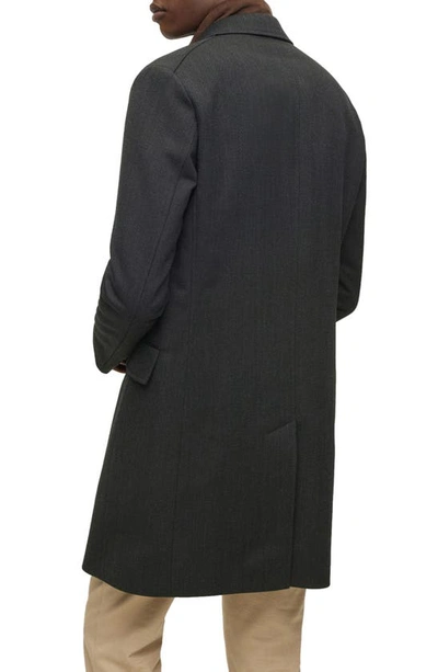 Hugo Boss Hyde Layered Coat With Bib Insert In Grey | ModeSens