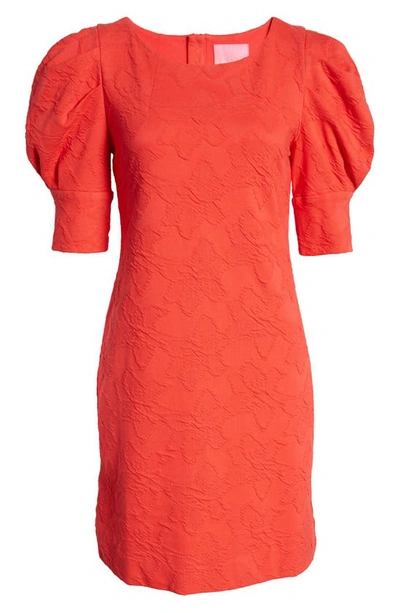 Lilly Pulitzer Knowles Floral Jacquard Minidress In Ruby Red Knit ...