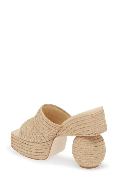 Cult Gaia Ashley Platform Sphere-heel Mules In Natural | ModeSens
