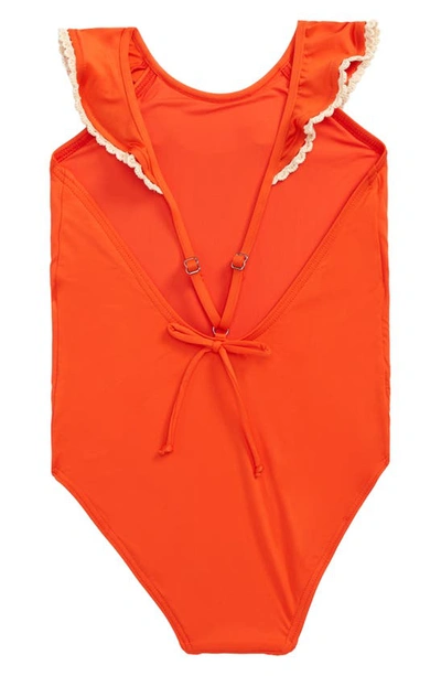 Zimmermann Kids' Girls Orange Scoop Back Bathing Suit | ModeSens