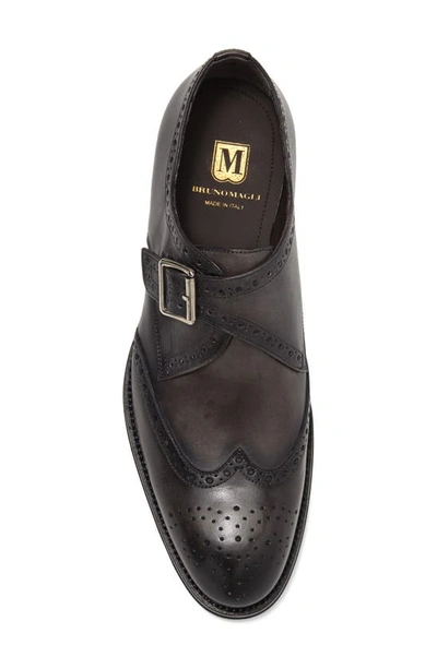 Bruno Magli Men's Casella Perforated Leather Monk Shoes In Grey | ModeSens